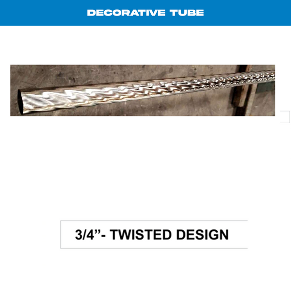 DECORATIVE TUBE 3/4 TWISTED DESIGN – Steelmann